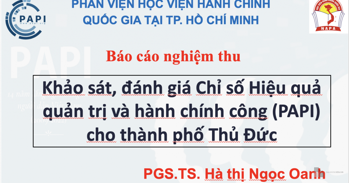ĐẠI HỌC SỐ EDU VN - Báo cáo nghiệm thu - Khảo sát, đánh giá Chỉ số Hiệu ...